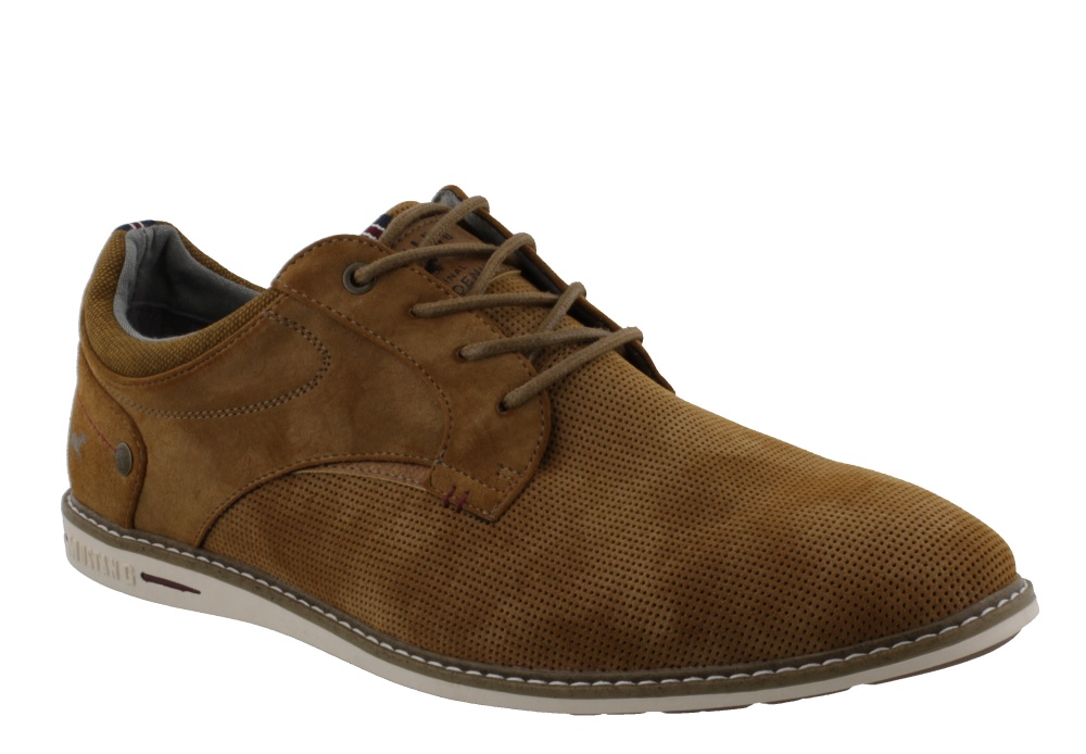 MUSTANG MILLER COGNAC lace-up lightweight CASUAL SHOES for men at ...