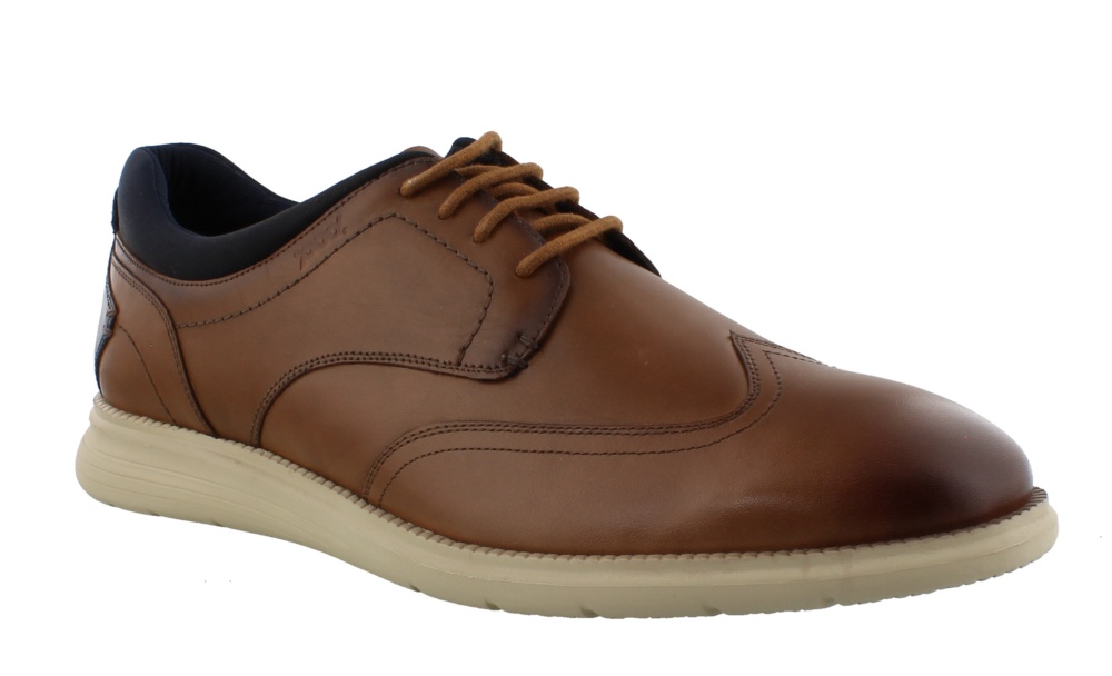 Available at Bigfootshoes POD Vantage Cognac Leather smart casual Lace ...